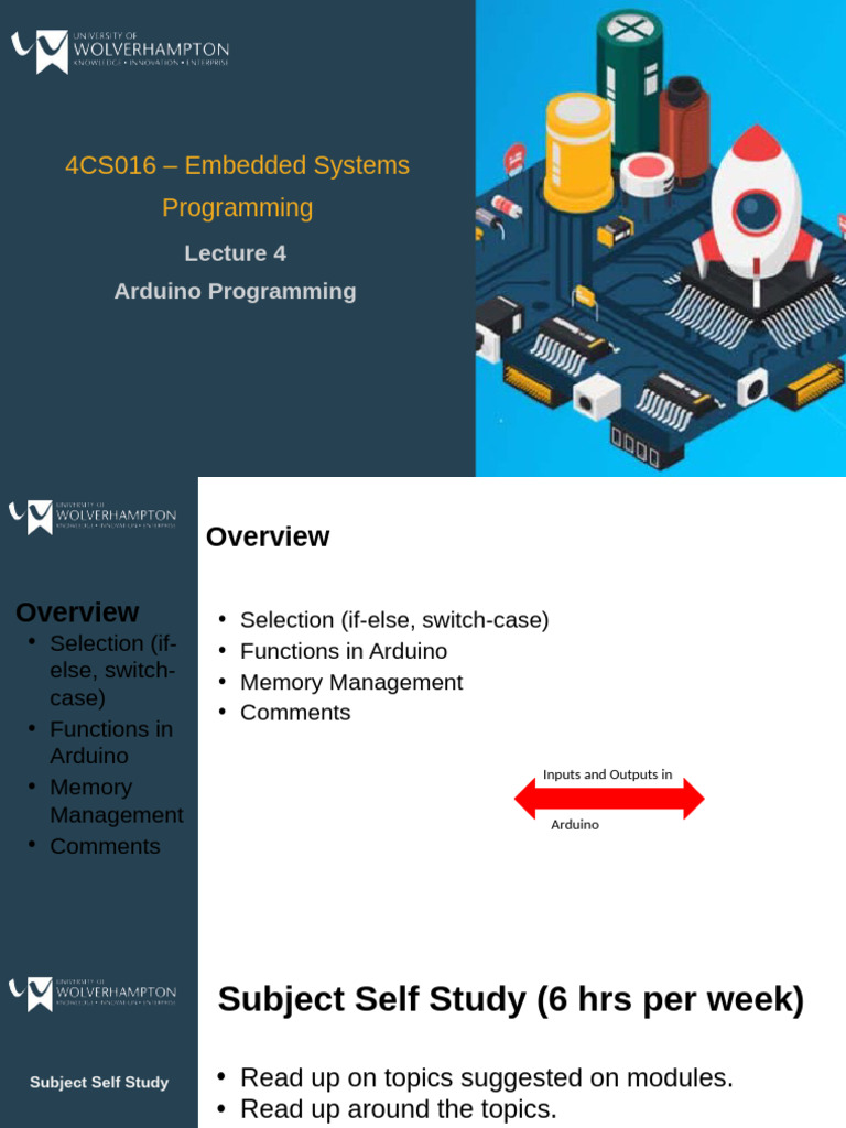 4CS016EmbeddedSystemWeek4 90187 | PDF | Arduino | Integer (Computer Science)