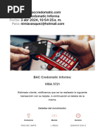 Estructura Del Cheque Bac Bancaria | PDF