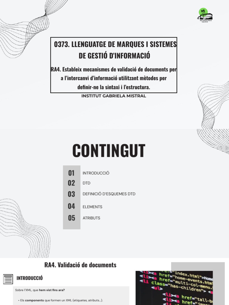 01.ASIXC1 0373 RA4 TEORIA XML VALID DTD - PPTX | PDF