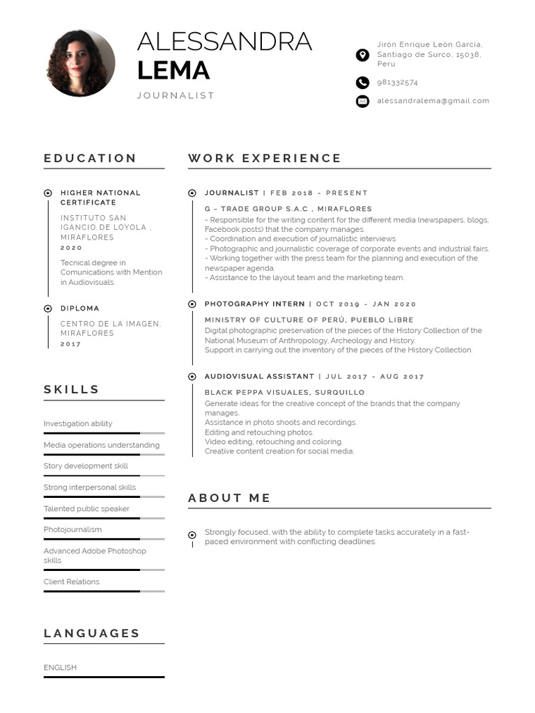 CV ENGLISH | PDF | Mass Media | Multimedia