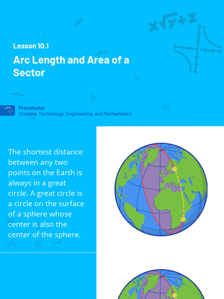 Arc Length and Sector Area in Circles | PDF | Circle | Area