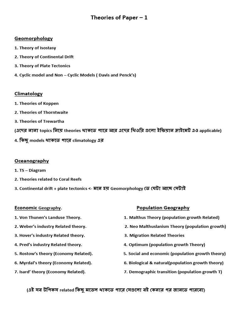 List of Theories | PDF