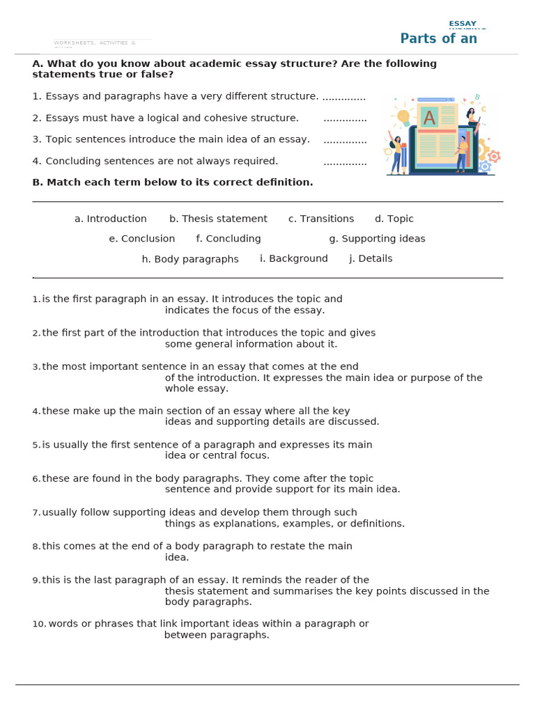 Part or Structure of An Academic Essay | PDF | Essays | Foods