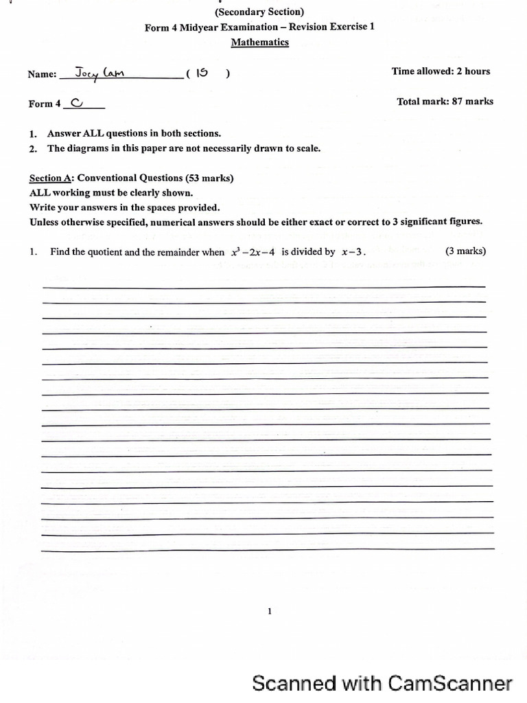 Midyear Exam Rev Ex1 | PDF