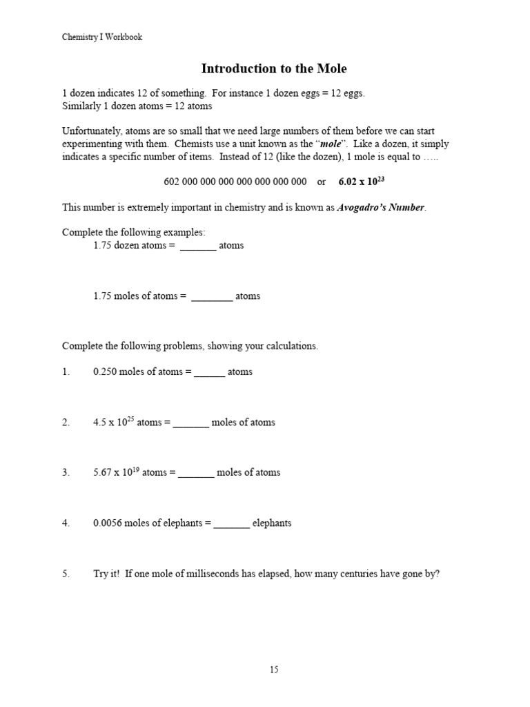Mole Conversions | PDF