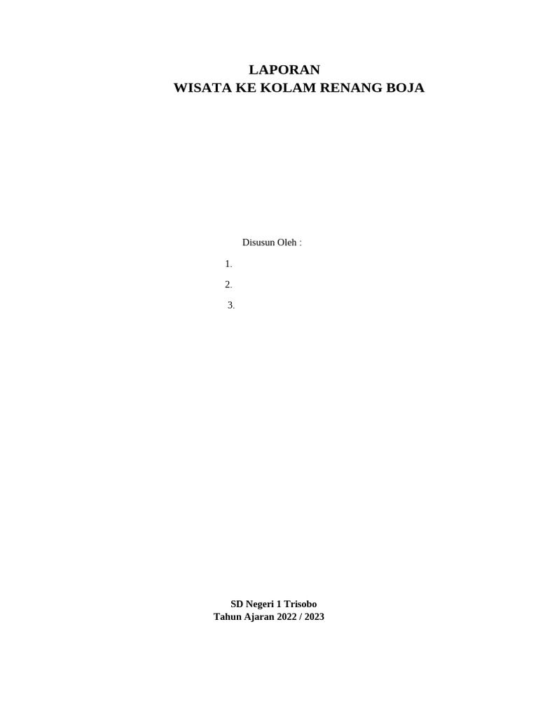 Laporan Wisata | PDF