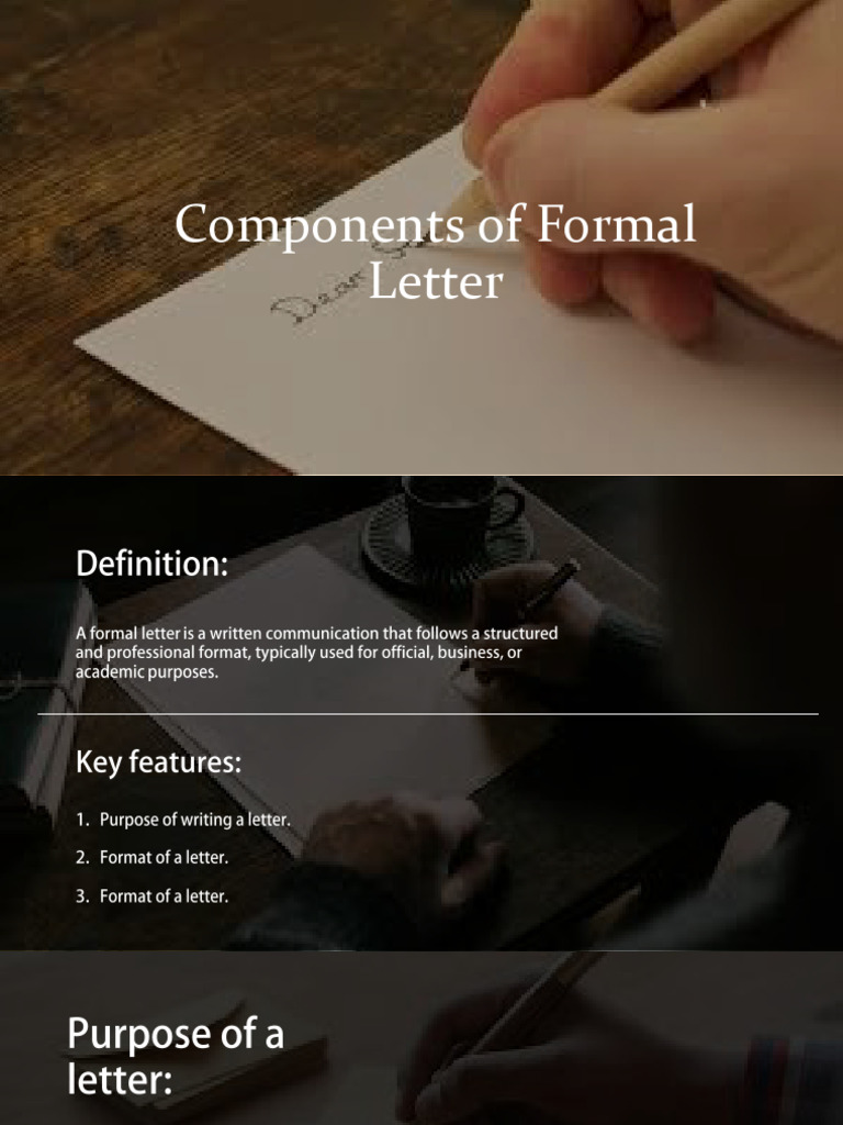 Components of a Formal Letter | PDF