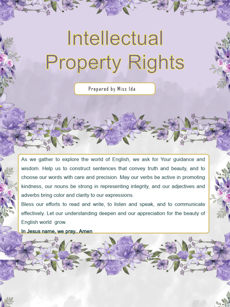 Intellectual Property Rights | PDF | Citation | Apa Style