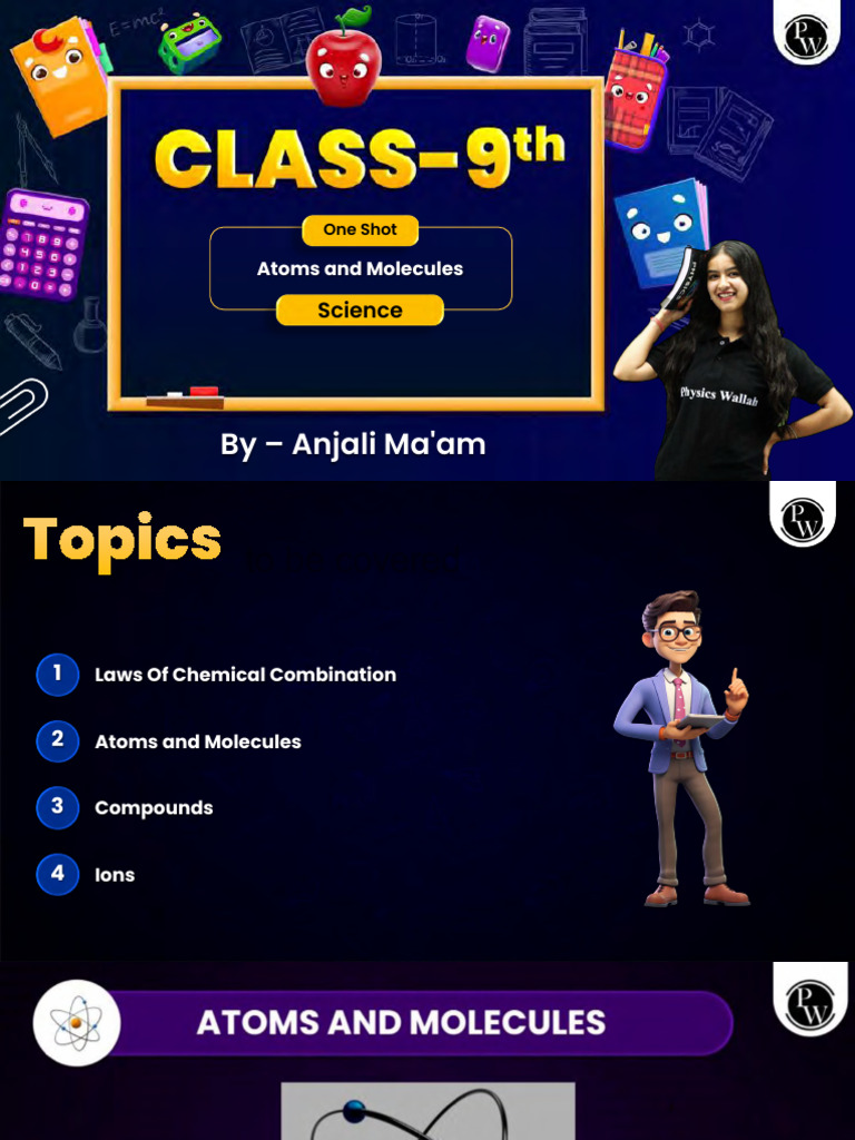 Atoms and Molecules _ Class Notes __ Champion Batch | PDF