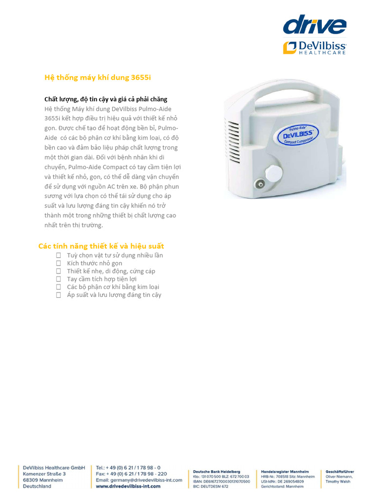 Catalog - Máy Khí Dung - 3655i - Devilbiss (VNE) | PDF