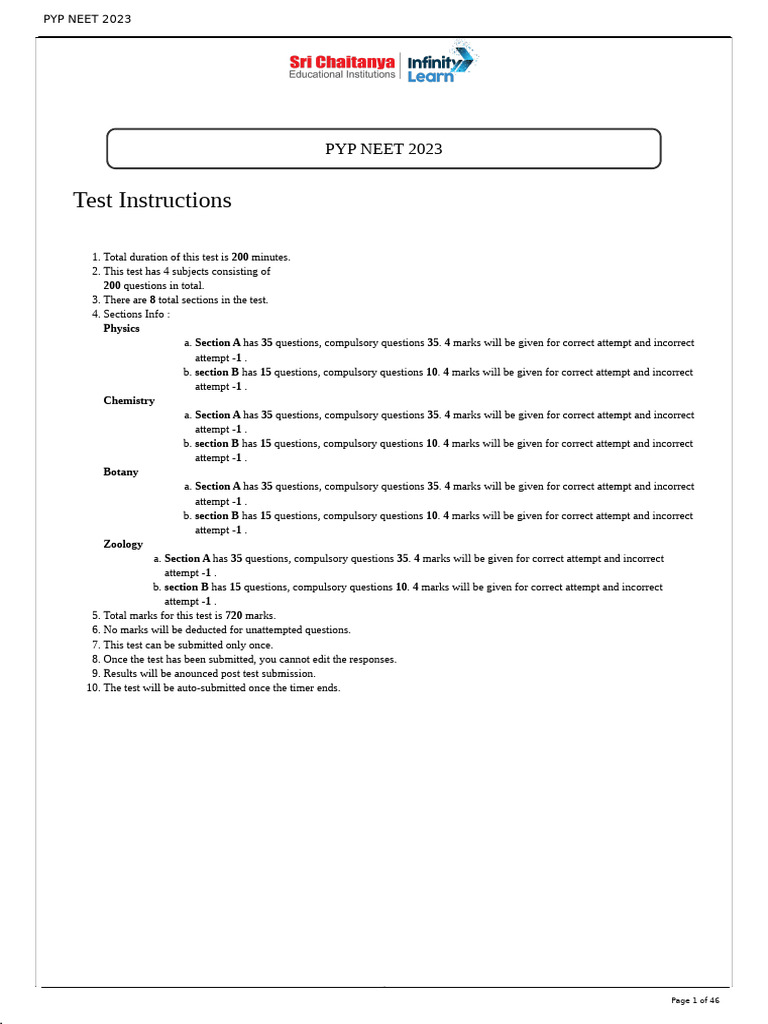 2023 NEET PYQ Test ID 12201 QP | PDF | Friction | Inductance