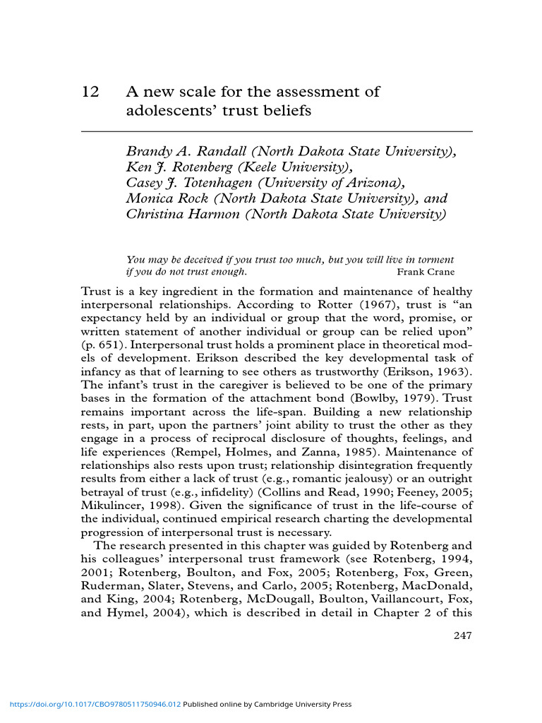 12 - A New Scale For The Assessment of Adolescents' Trust Beliefs (2012 ...
