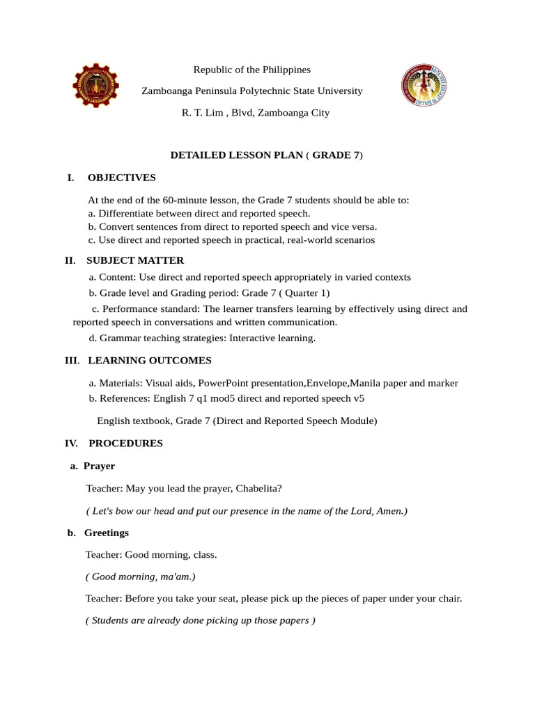 LESSON LETCHE | PDF | Human Communication | Syntax