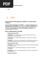 Plan Academy Earned Value Management Formulas Cheat Sheet | PDF