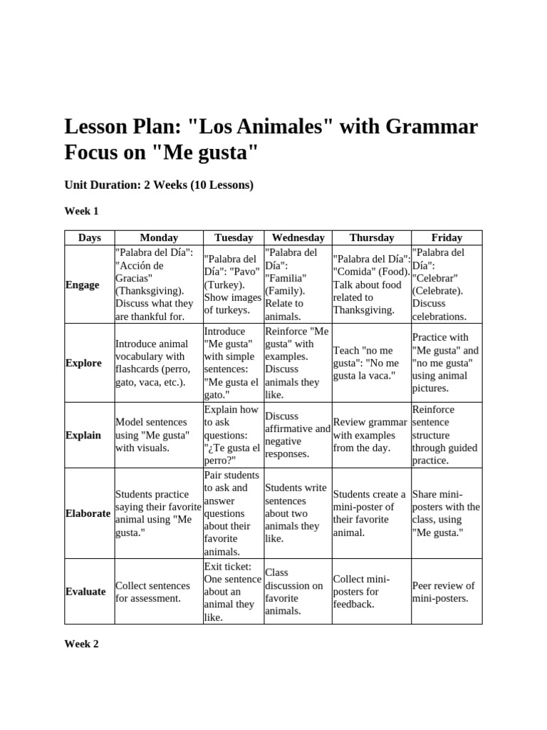 Lesson Plan animals | PDF | Cognitive Science | Behavior Modification