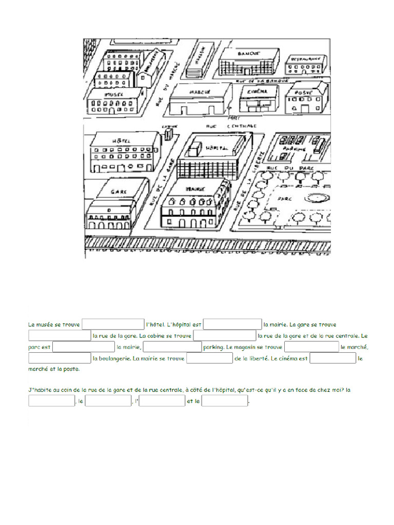 prépositions + la ville | PDF