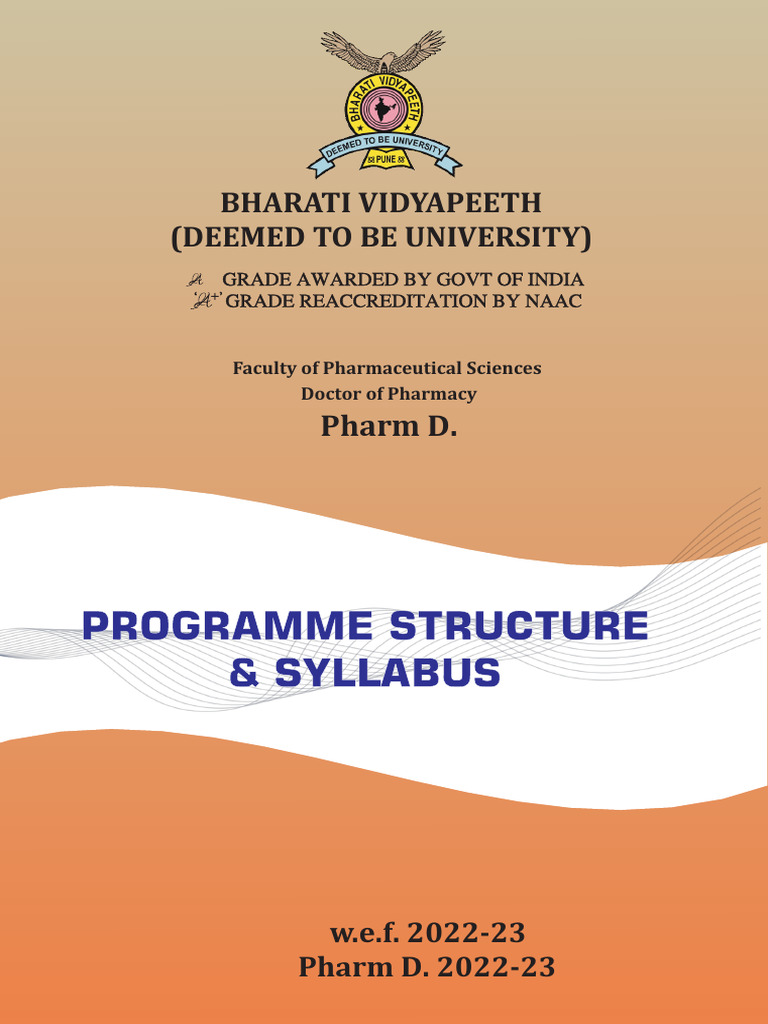 Pharm D 2022-23 | PDF | Pharmacy | Circulatory System