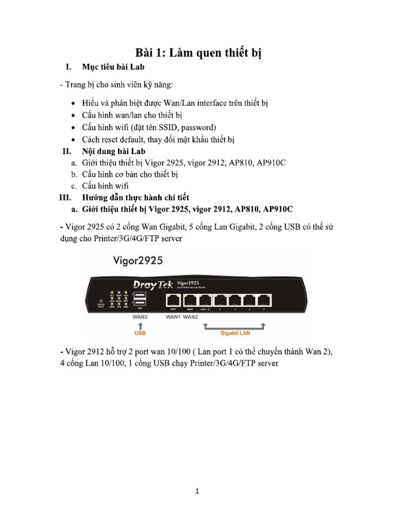 Bai1 - Lam Quen Thiet Bi | PDF