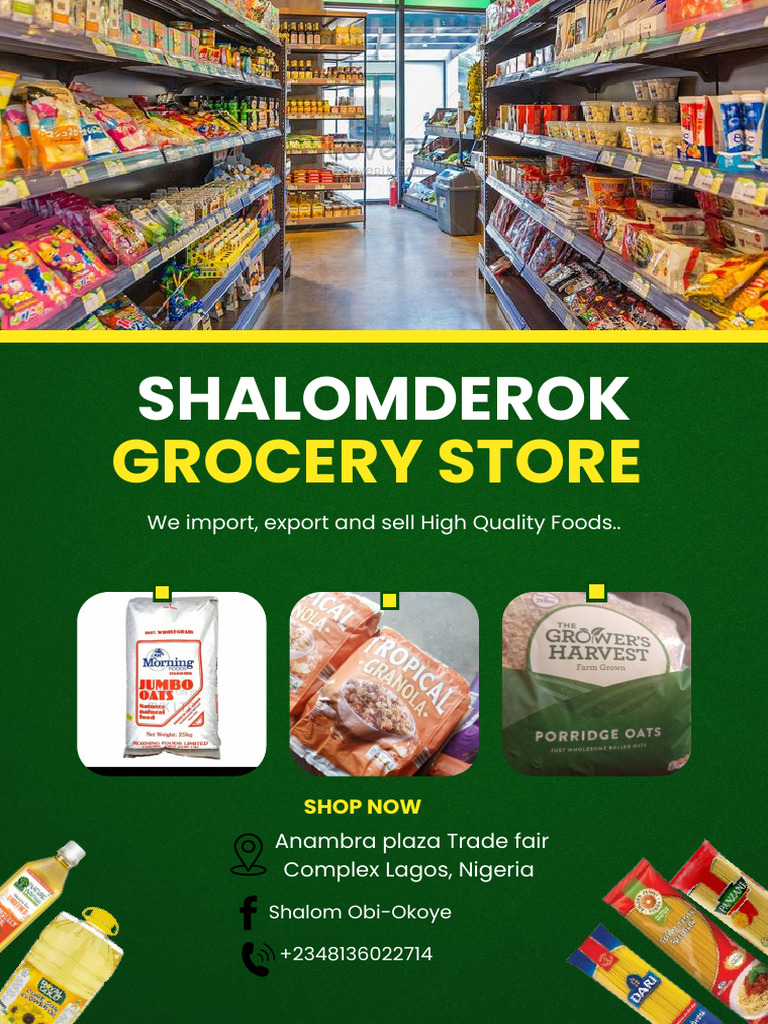 High Quality Foods at Shalomderok Store | PDF