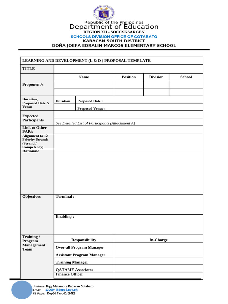 1 FM-HRD-001-L-D-Proposal-Template | PDF | Government