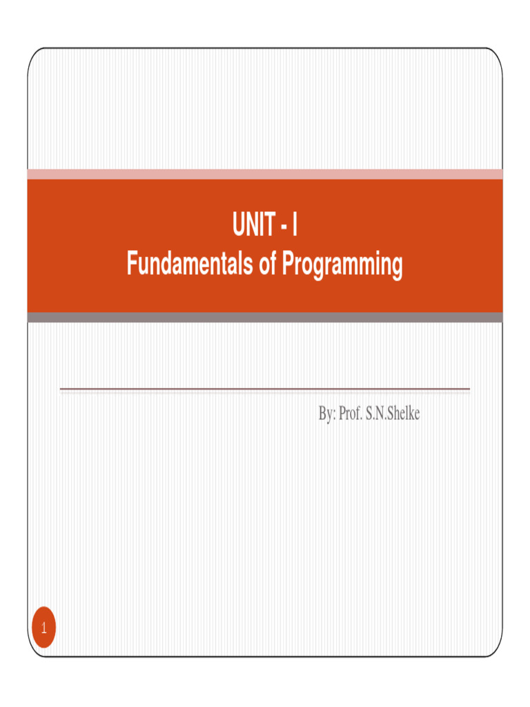 1.2 Fundamentals of Programming | PDF | Programming Paradigms | Computer Programming