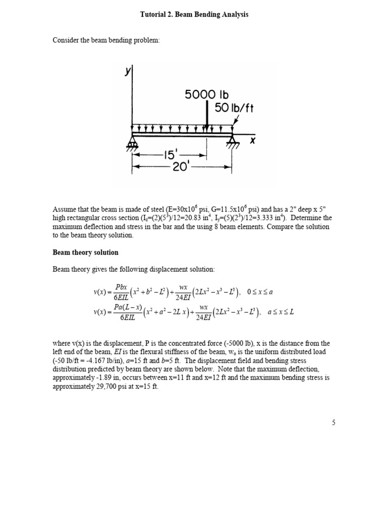 Abaqus Tutorials 2 | PDF | Bending | Beam (Structure)