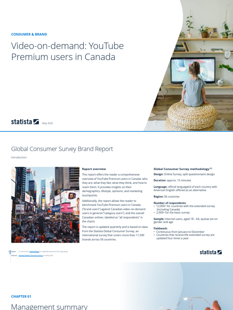 Study Id95520 Video On Demand Youtube Premium in Canada Brand Report ...