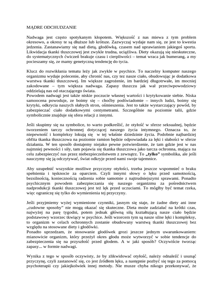 Mądre Odchudzanie | PDF