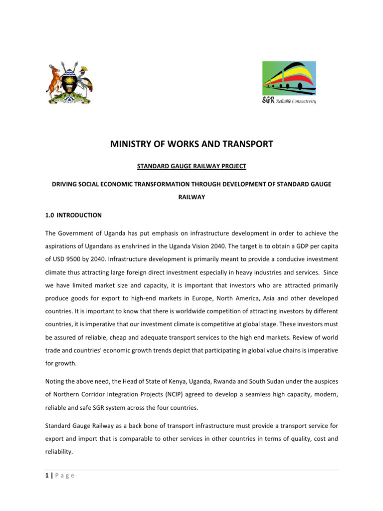 SGR Comparison of Kenya Tanzania Ethiopia Uganda | PDF | Transport | Economies