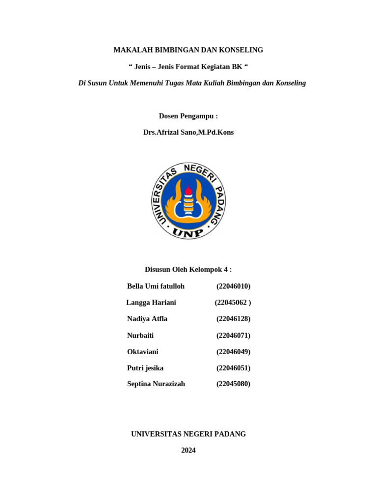 Makalah Bimbingan Dan Konseling KLP 4 | PDF