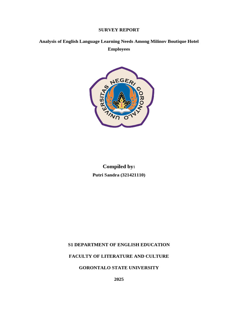 English Learning Needs at Milinov Hotel | PDF | English Language ...