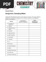 Classification of Matter ANSWER KEY | PDF