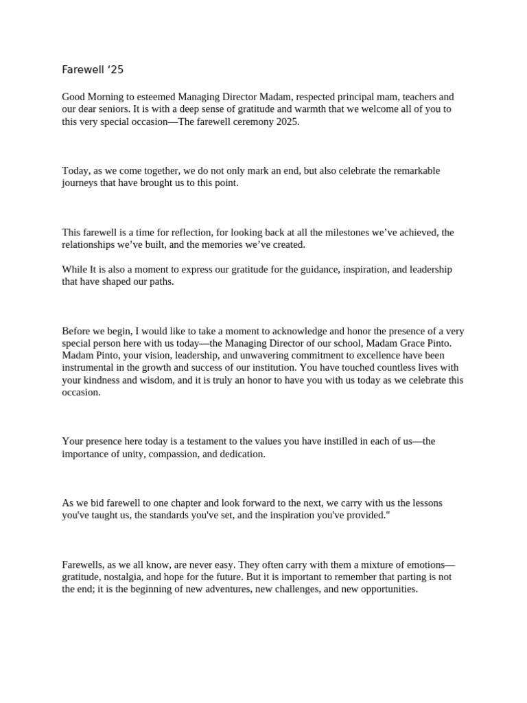 Farewell 25 | PDF