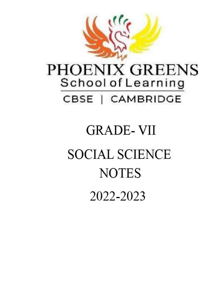 Grade 7 Social Science Notes (2022-2023) | PDF | Rock (Geology ...