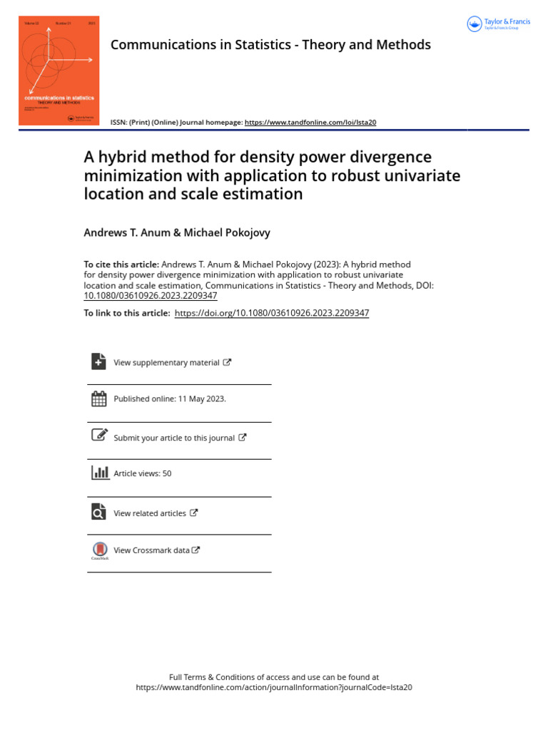 A hybrid method for density power divergence minimization with ...