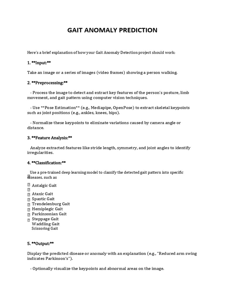 Gait Anomaly Prediction | PDF