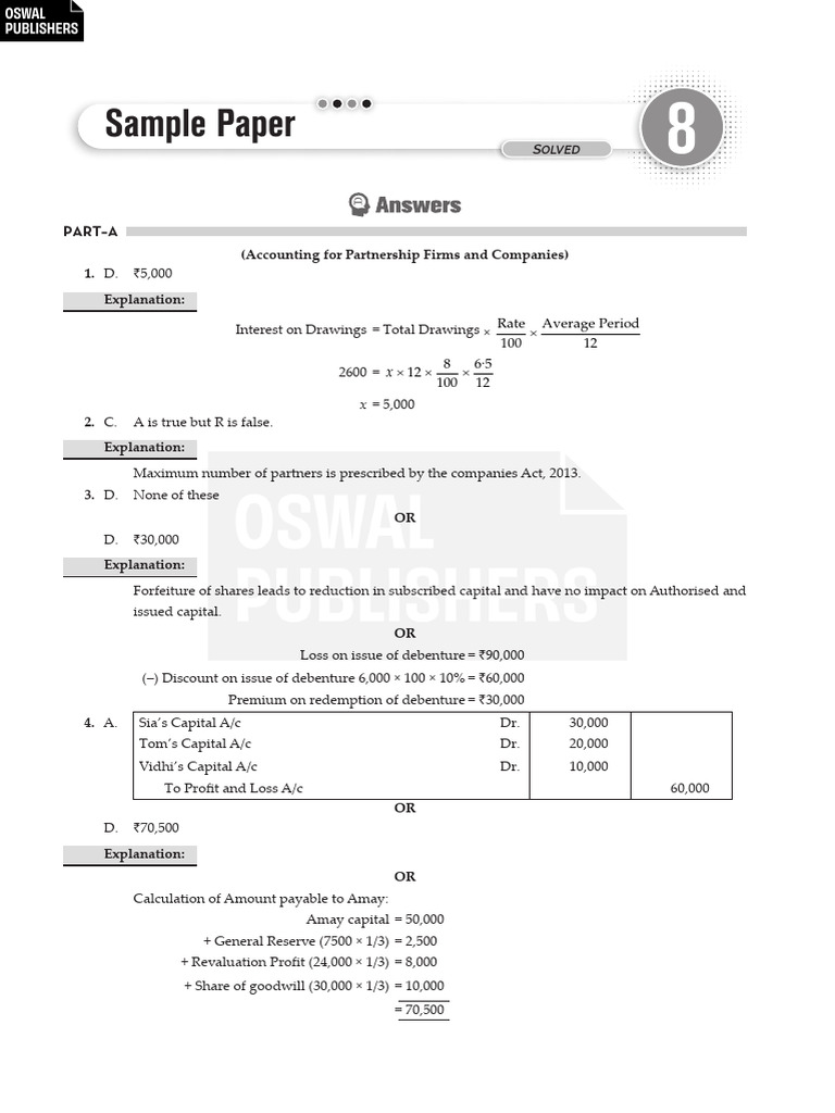 CBSE Class 12 Accountancy Sample Paper | PDF | Dividend | Balance Sheet