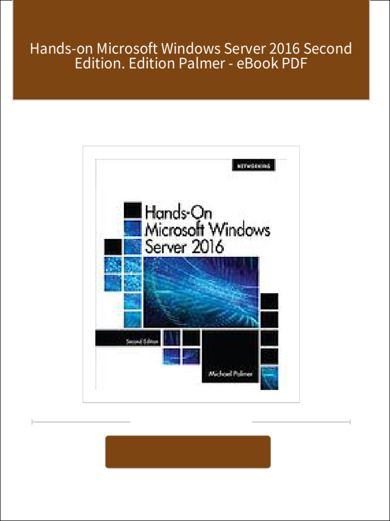 Where can buy Hands-on Microsoft Windows Server 2016 Second Edition. Edition Palmer - eBook PDF ...