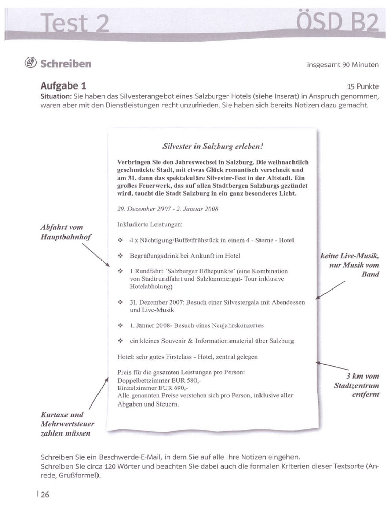 Schreiben Teil 1 Aufgabe 1 | PDF