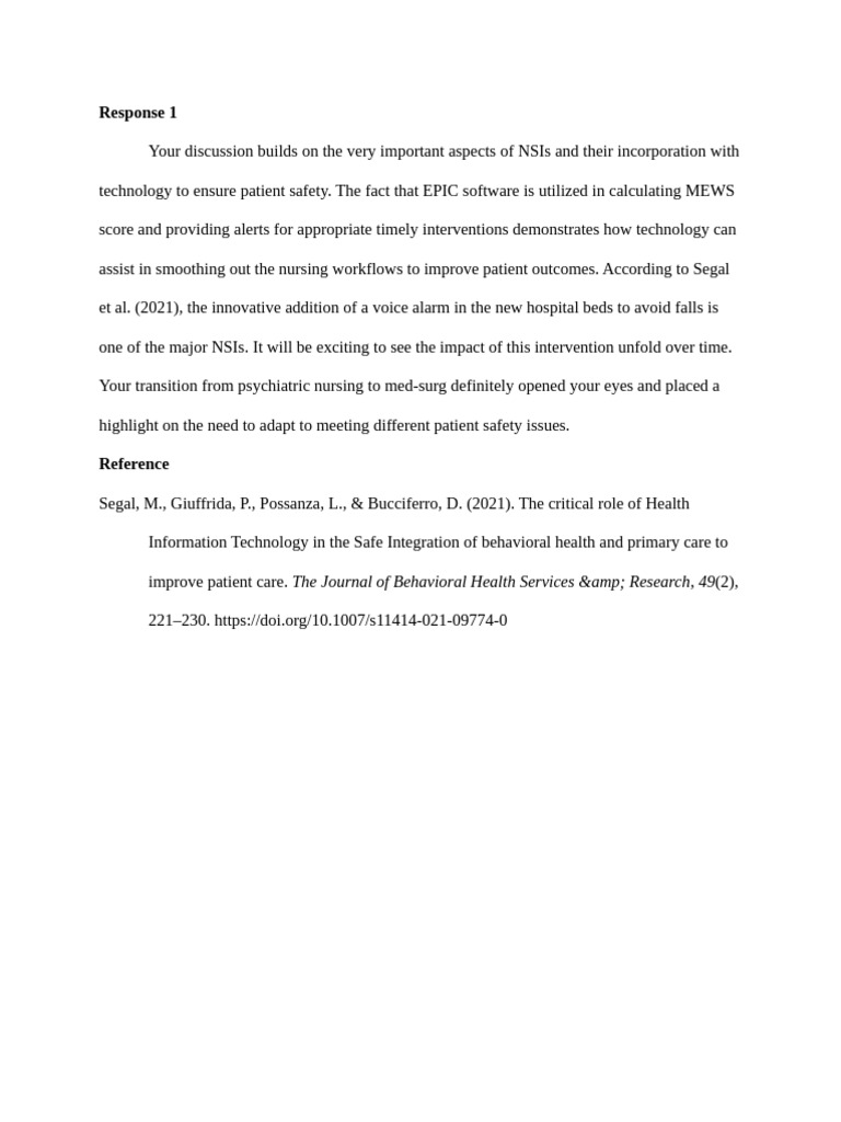 Response 1 Module 2 Collaboration Cafe Informatics | PDF