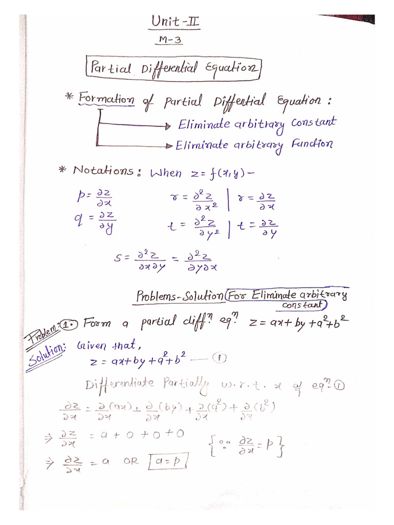 Unit-2 Partial defferential equations | PDF