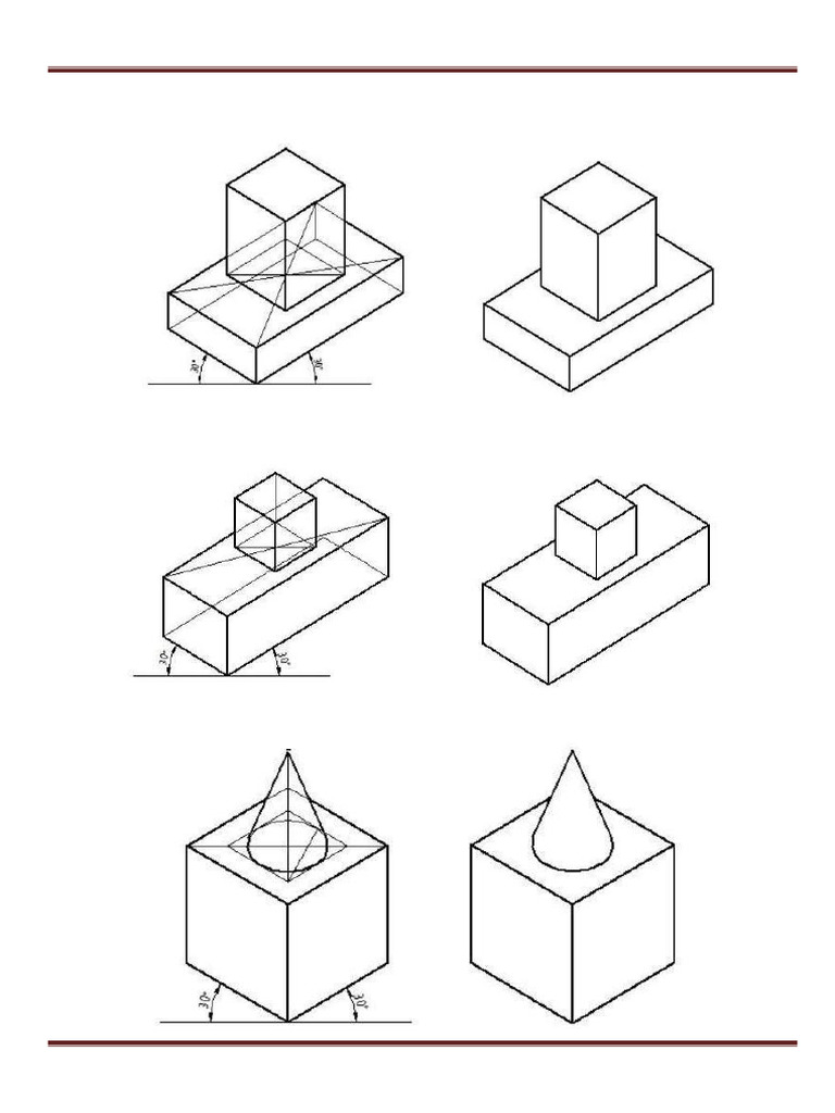 Isometric Projections Problems | PDF | Classical Geometry | Geometric ...