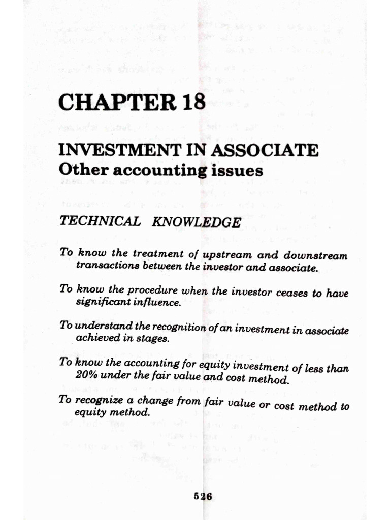 Chapter 18 - Investment in Associate | PDF