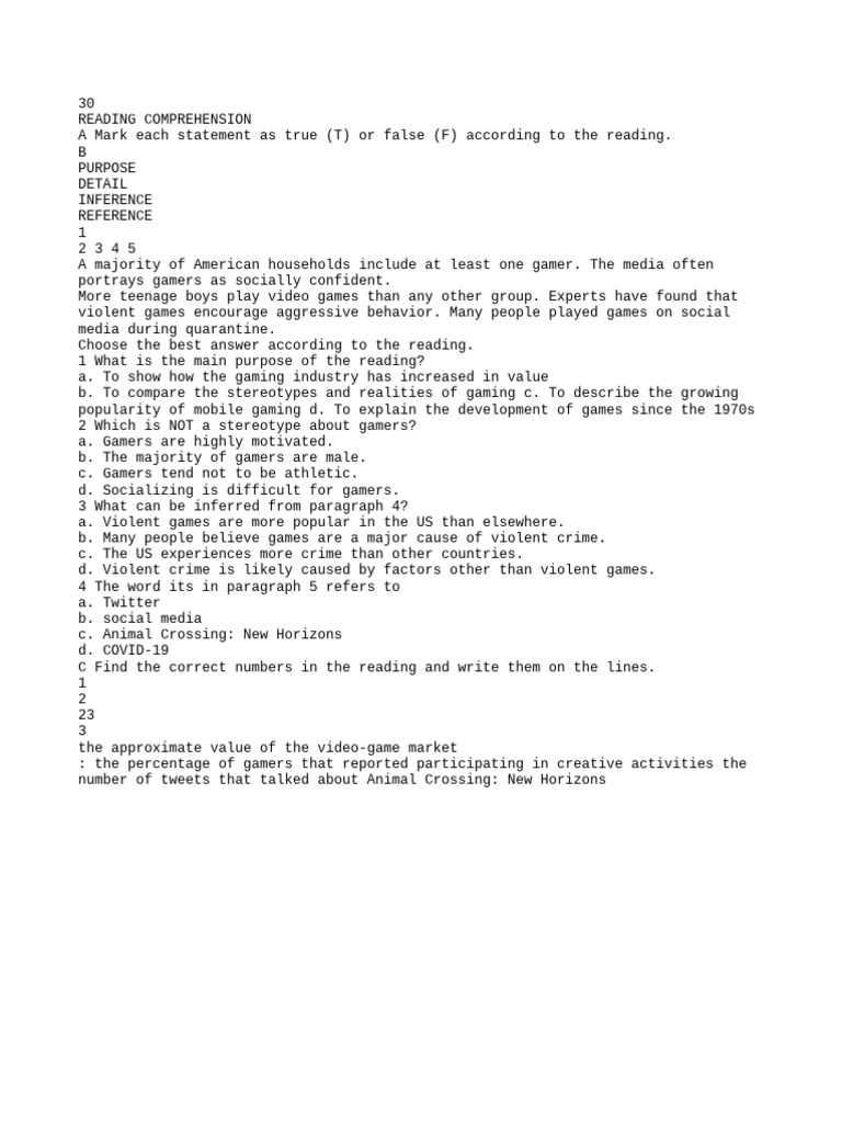 Gaming Stereotypes and Realities | PDF