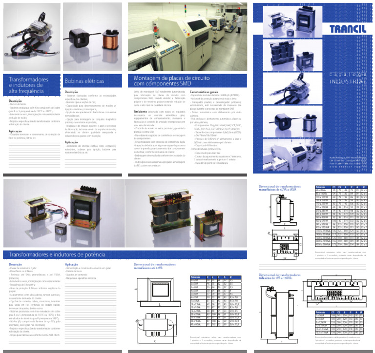 catalogo-industrial-1 Trancil | PDF | Indutor | Placa de circuito impresso