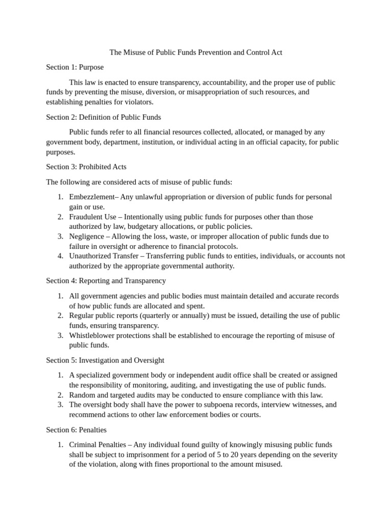 Missuse of Public Funds | PDF | Embezzlement | Audit