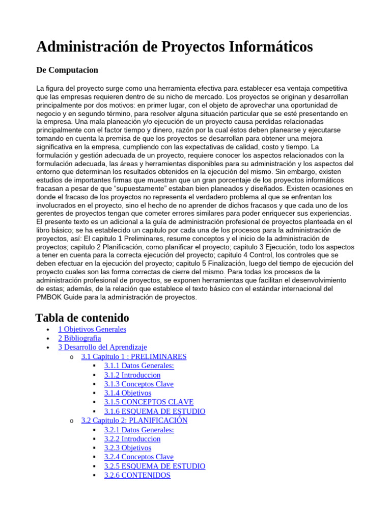 Guía de Administración de Proyectos IT | PDF | Planificación | Presupuesto