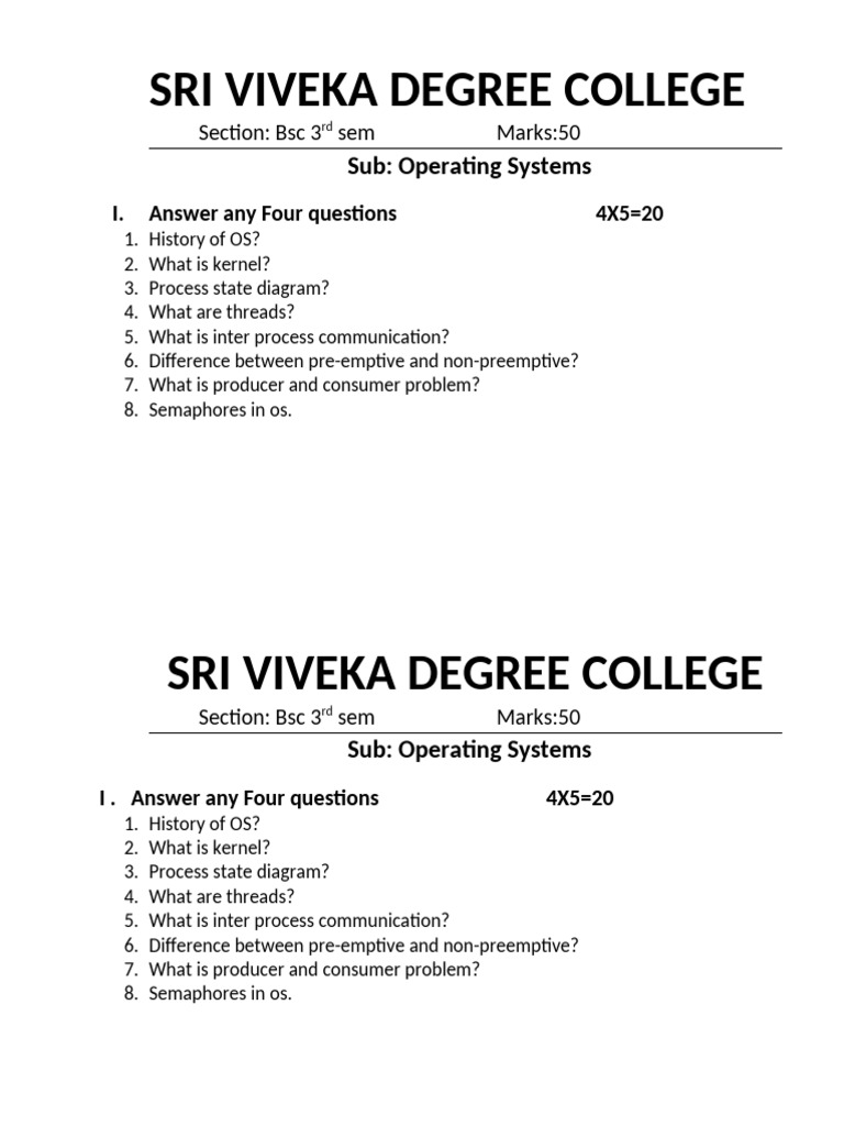 BSC 3rd Sem Question Paper | PDF