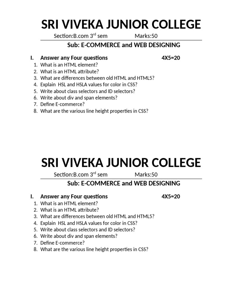 B.com 3rd Sem Question Paper | PDF