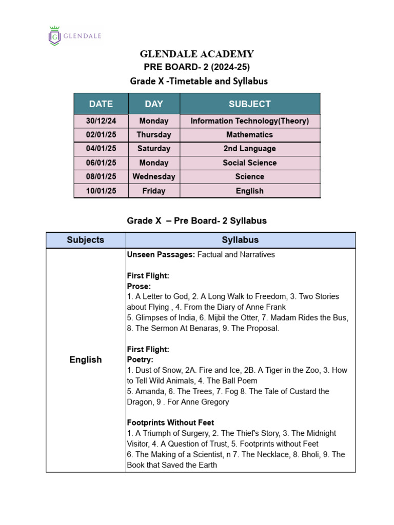 Grade 10 - PB-2 | PDF